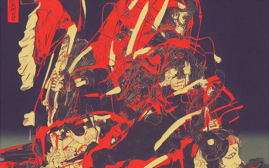 digital cyber punk horror ukiyo-e painting, | Stable Diffusion | OpenArt