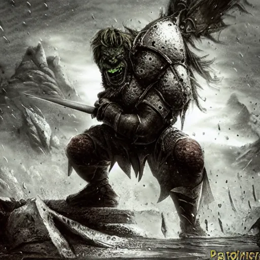 knight fighting orc insanely detailed in | Stable Diffusion | OpenArt