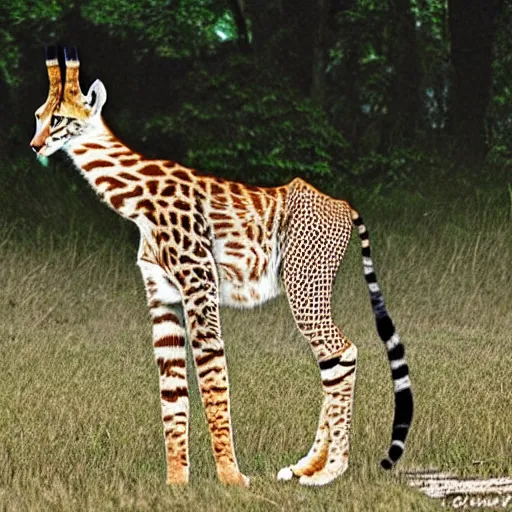 a feline girafe - cat - hybrid, animal photography | Stable Diffusion