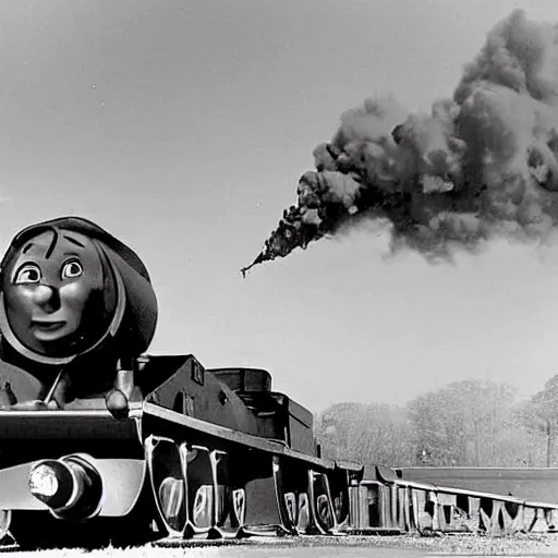 WW2 era photograph, the face of Thomas the tank engine | Stable ...