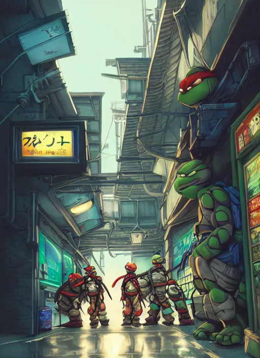 cartoon teenage mutant ninja turtles, standing in | Stable Diffusion ...