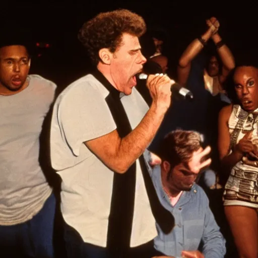photo of kramer on stage in a nightclub screaming | Stable Diffusion ...