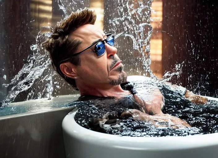 film still of Robert Downey Jr as Cobb falling into a | Stable ...