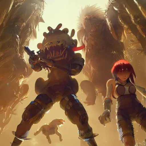 precisely drawn illustration of anime group of kobolds | Stable ...