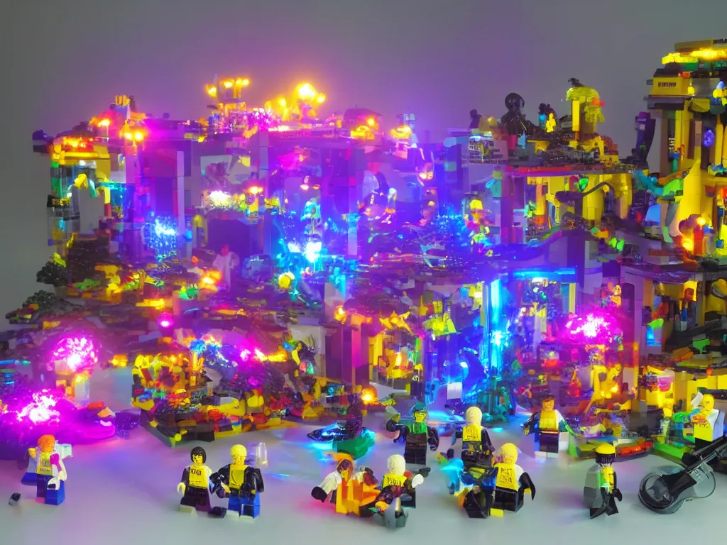 trance festival lego set, dramatic lighting | Stable Diffusion