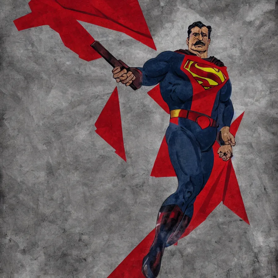 stalin as superman red son, socialist realism, soviet | Stable ...