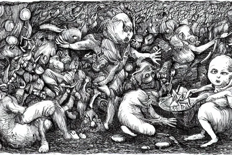 an illustration of lewis carroll's poem : twas | Stable Diffusion | OpenArt