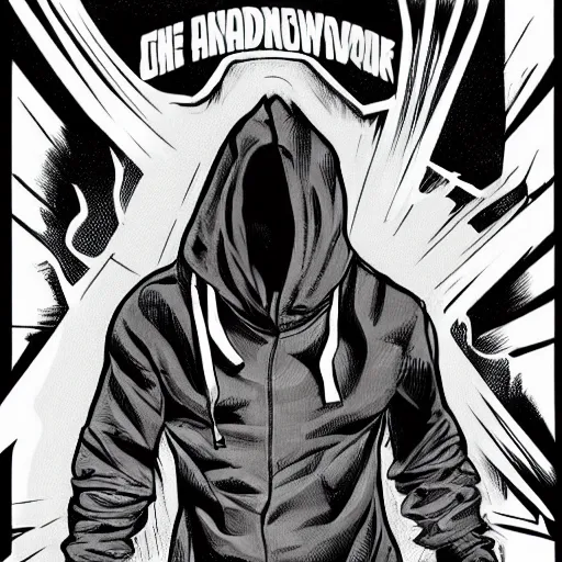 a man in a hoodie, comicbook art masterpiece by denys | Stable ...
