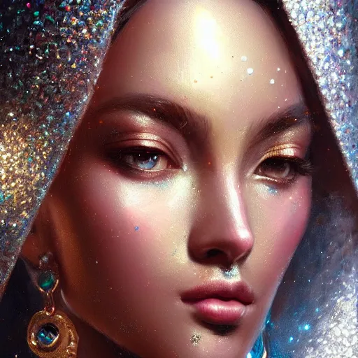 a beautiful portrait of a diamond goddess with | Stable Diffusion | OpenArt