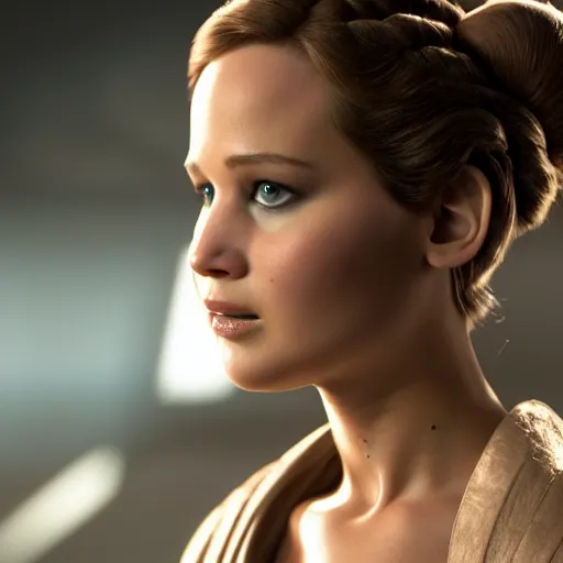 jennifer lawrence as princess leia in star wars | Stable Diffusion