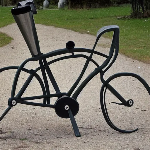 a cute beautiful alien shaped bicycle by H.R. Giger | Stable Diffusion