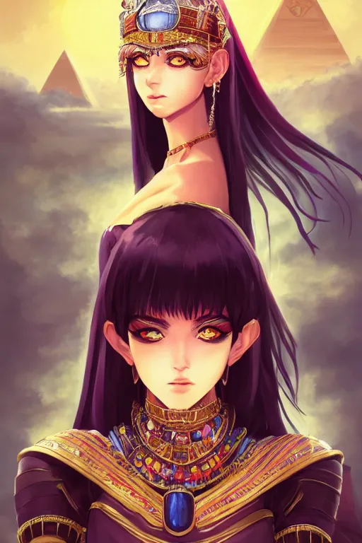 a portrait of a smirking necromancer queen cleopatra, | Stable ...