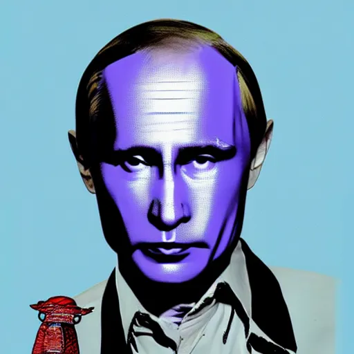 vladimir putin cosplay inventing hybrid warhol, stop | Stable Diffusion ...