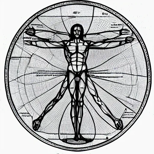 vitruvian man, human brain diagram, detailed, 4 k, | Stable Diffusion ...