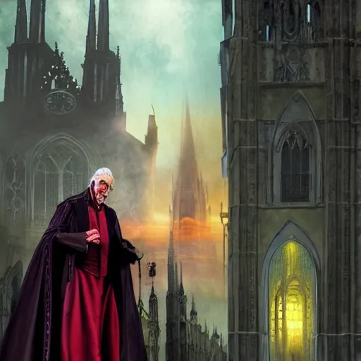 Hyperrealistic Christopher Lee as Dracula, playing a | Stable Diffusion ...