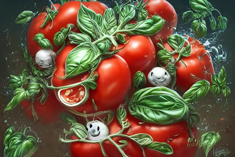 a highly detailed tomato is playing with a ball of | Stable Diffusion ...