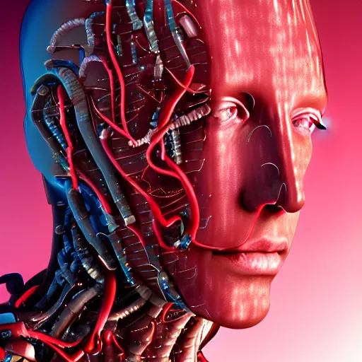 an android covered in pseudo - flesh with invasive | Stable Diffusion ...