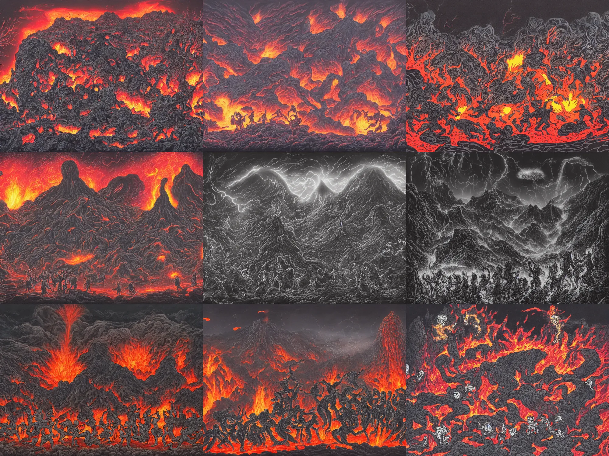 a group of strange masked people struggling and | Stable Diffusion ...