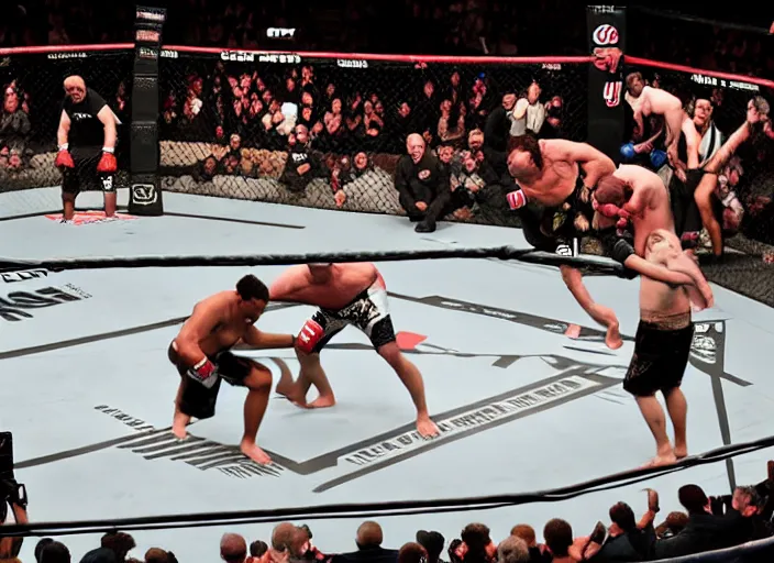 UFC boxing match in a medieval castle | Stable Diffusion