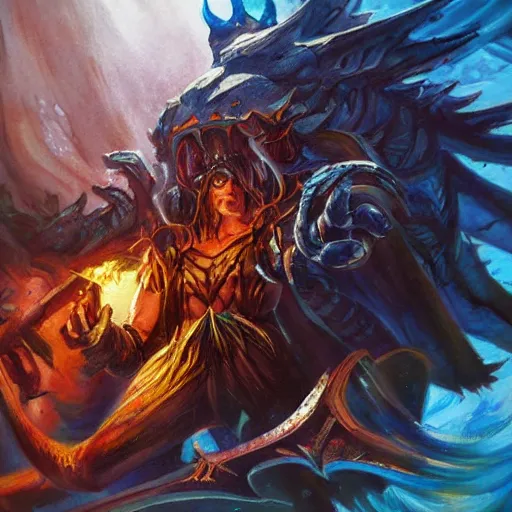 a painting of magic the gathering artwork | Stable Diffusion | OpenArt