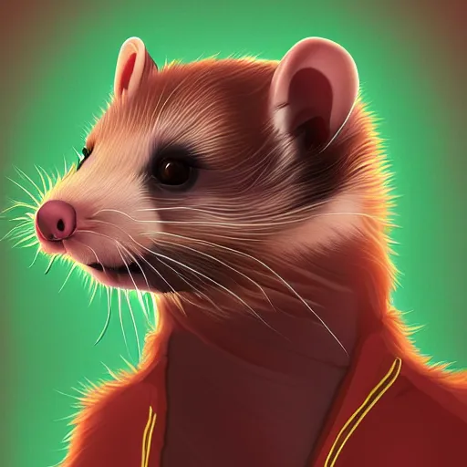 ferret furry man, digital art high quality | Stable Diffusion | OpenArt