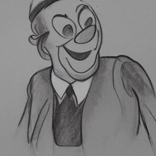 A courtroom Sketch of goofy, at his infamous murder | Stable Diffusion ...