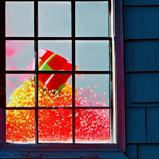 shooting candy through a house window with a canon, | Stable Diffusion ...