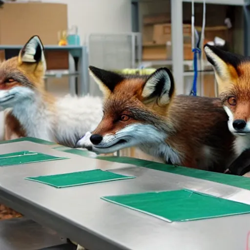 fox animals conducting experiments in a lab | Stable Diffusion | OpenArt