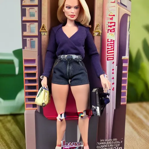 margot robbie barbie action figure | Stable Diffusion
