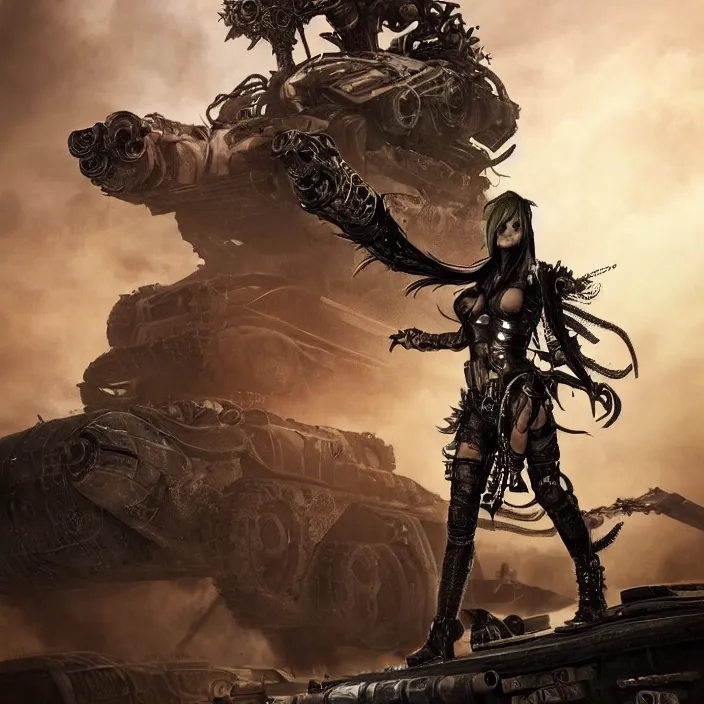 beautiful apocalyptic woman with metal mohawk, | Stable Diffusion | OpenArt