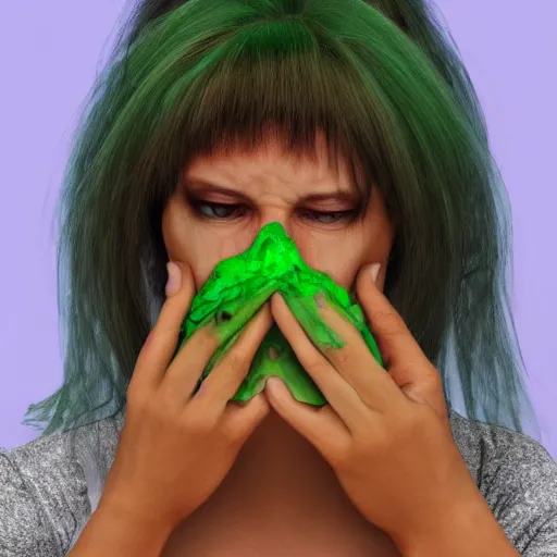 a snot monster woman who lives in a nose | Stable Diffusion | OpenArt