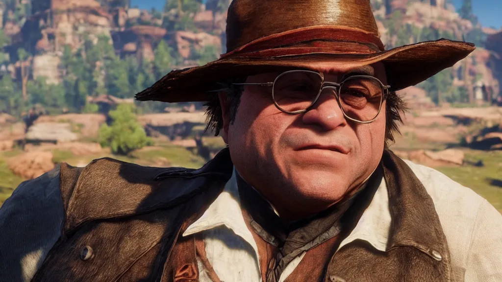 screenshot of danny devito in rdr 2, gameplay, next | Stable Diffusion ...