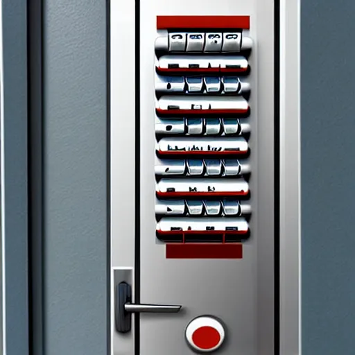 retro futuristic keypad on door | Stable Diffusion | OpenArt