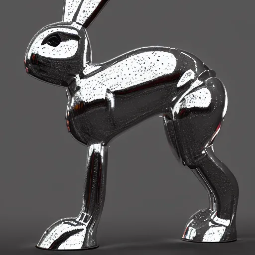 chrome bunny made of corvette parts, in the middle of | Stable ...
