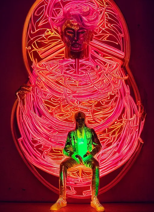 photo of baroque and bladerunner delicate neon ruby | Stable Diffusion ...