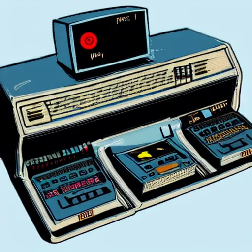 Concept art of a retro cassettepunk computer terminal | Stable ...