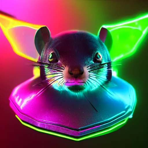 neon fluorescent, iridescent cute southern flying | Stable Diffusion ...