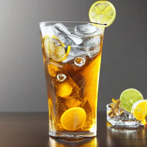 ice - t, iced tea glass, by alfons mucha, golden hour, | Stable ...