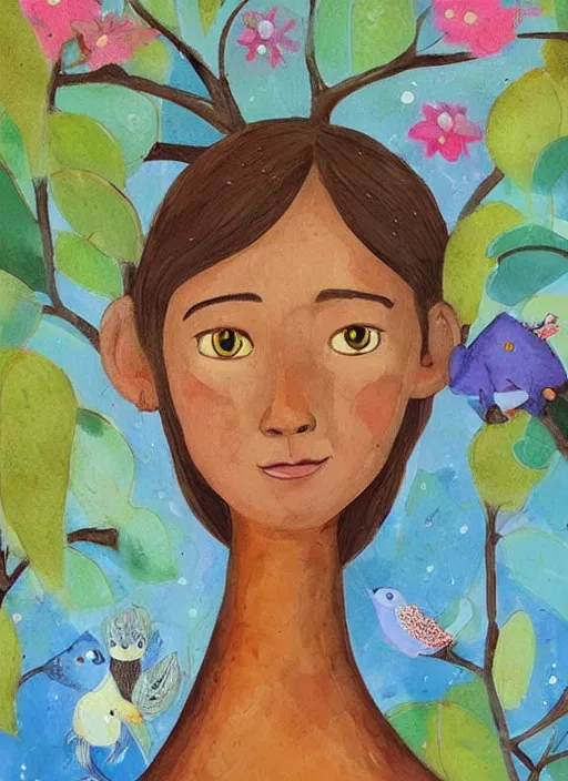 a wonderful childrens illustration book portrait | Stable Diffusion ...