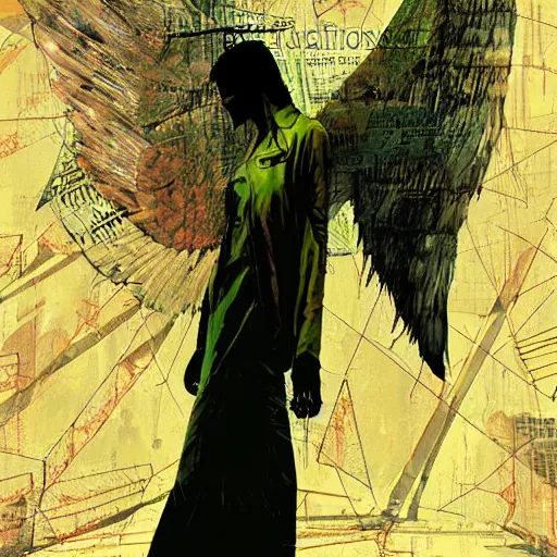 a digital angel made of source code protects the gate | Stable ...