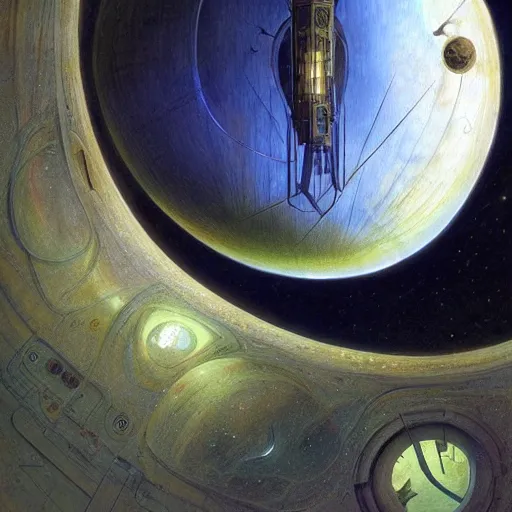 a giant beautiful chrysalis hanging inside a space | Stable Diffusion ...