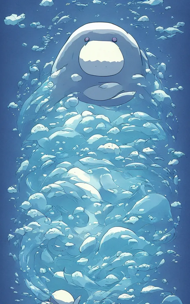 Vertical whale, highly symmetrical, bubble, by Studio | Stable ...