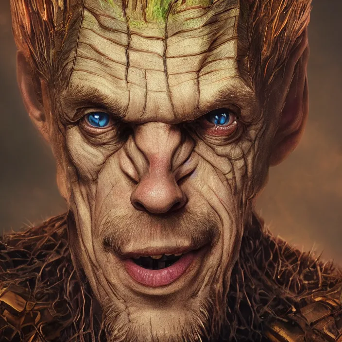 portrait of Steve buscemi as Groot, saying 'I am Groot | Stable ...