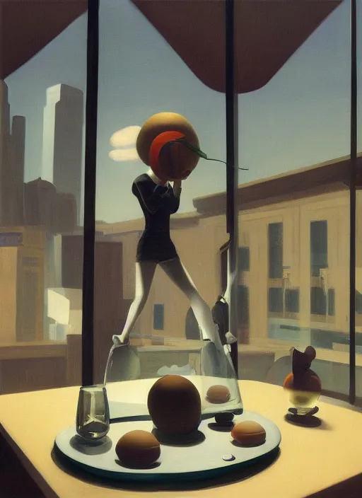 spherical glass people at restaurant Edward Hopper and | Stable ...