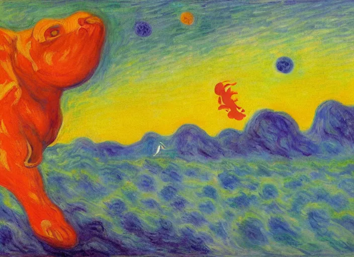 painting of the extinction of the dinosaurs with | Stable Diffusion | OpenArt