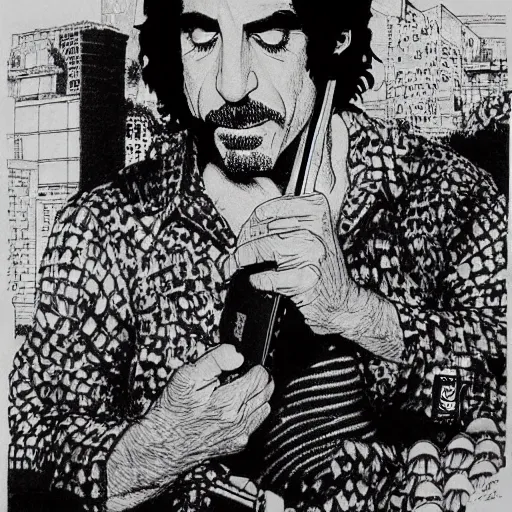 Frank Zappa Gantz manga panel award winning black and | Stable ...