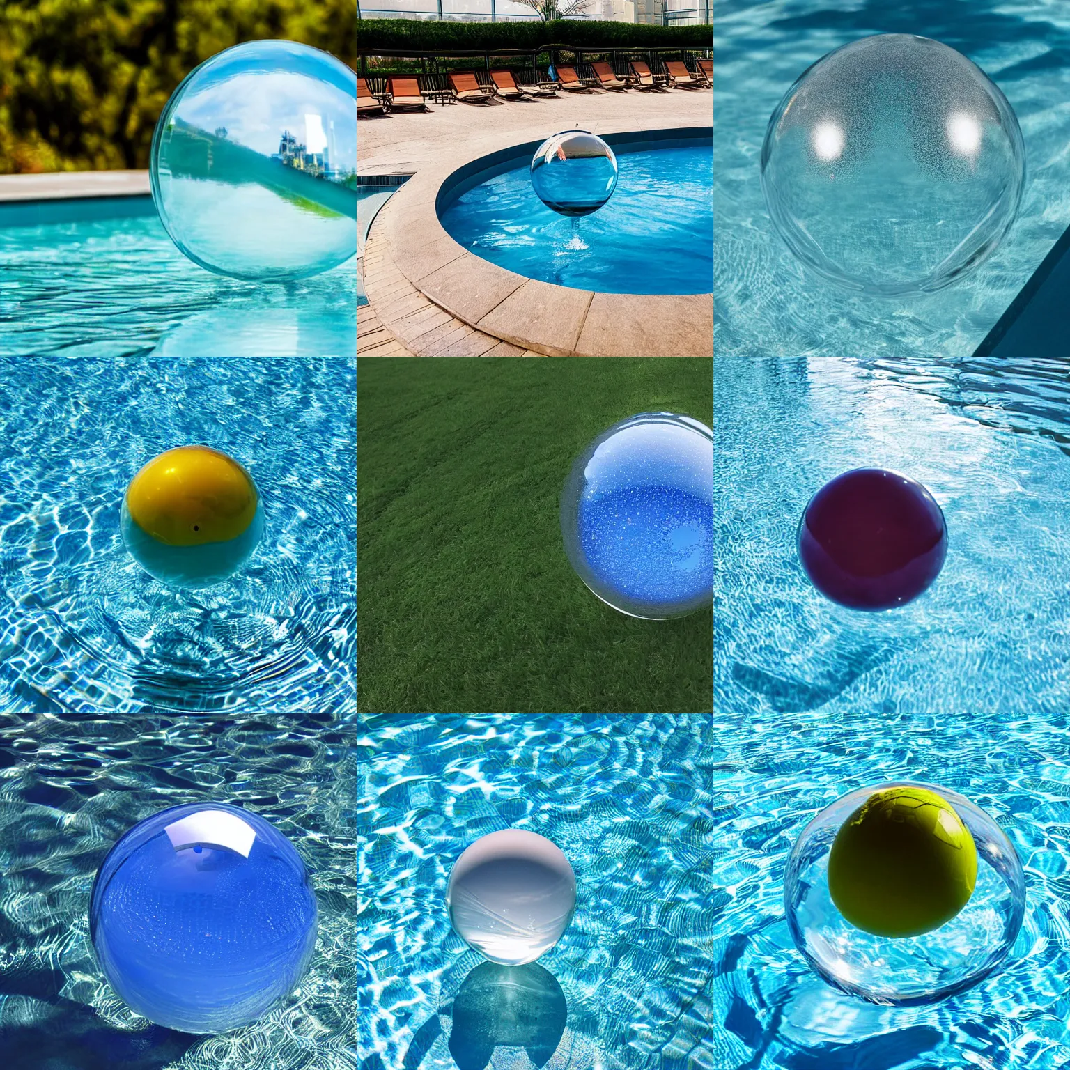 a glass sphere in a pool | Stable Diffusion | OpenArt