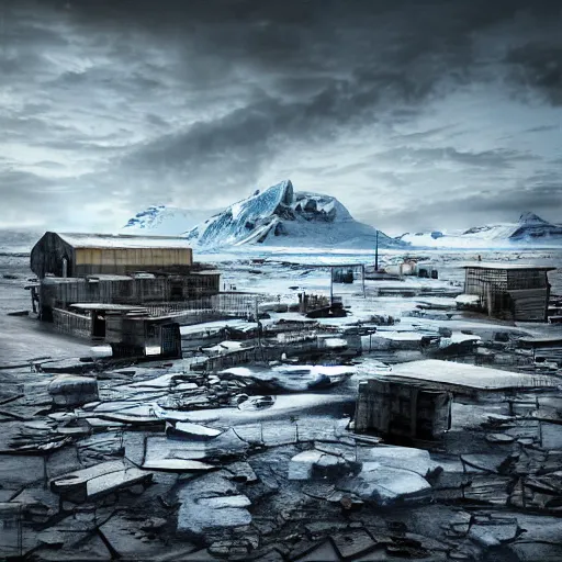 highly detailed urban landscape, decay, antarctica, | Stable Diffusion ...