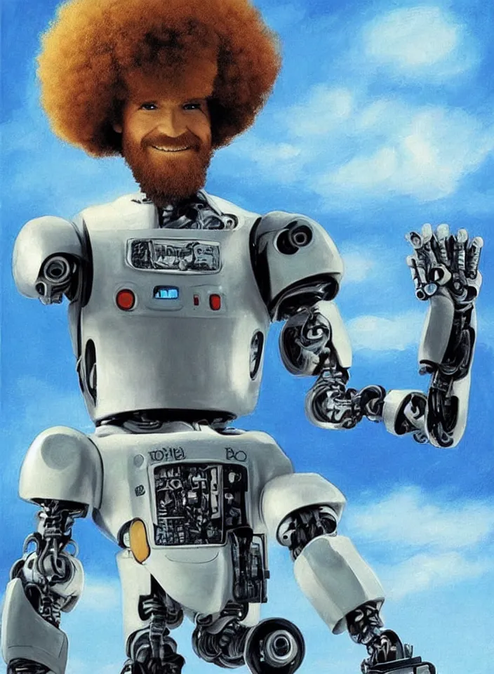 Robot Bob Ross | Stable Diffusion
