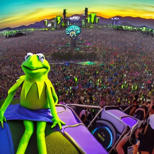 Kermit the frog attends EDC, National Geographic 2021, | Stable ...